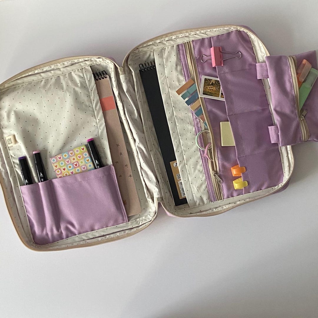 Canvas A4 Planner Pouch (all Notebooks), A4 Book Carry Case With Zipper ...