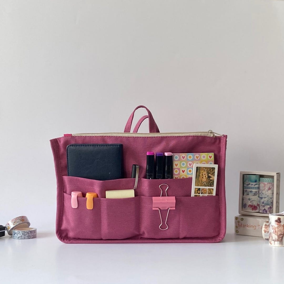Custom Canvas Planner Caddy, Journal and Supply Caddy, Stationery Bag ...