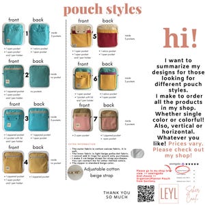 Canvas Journal Pouch, Utility Pouch, Planner Pouch With Strap ...