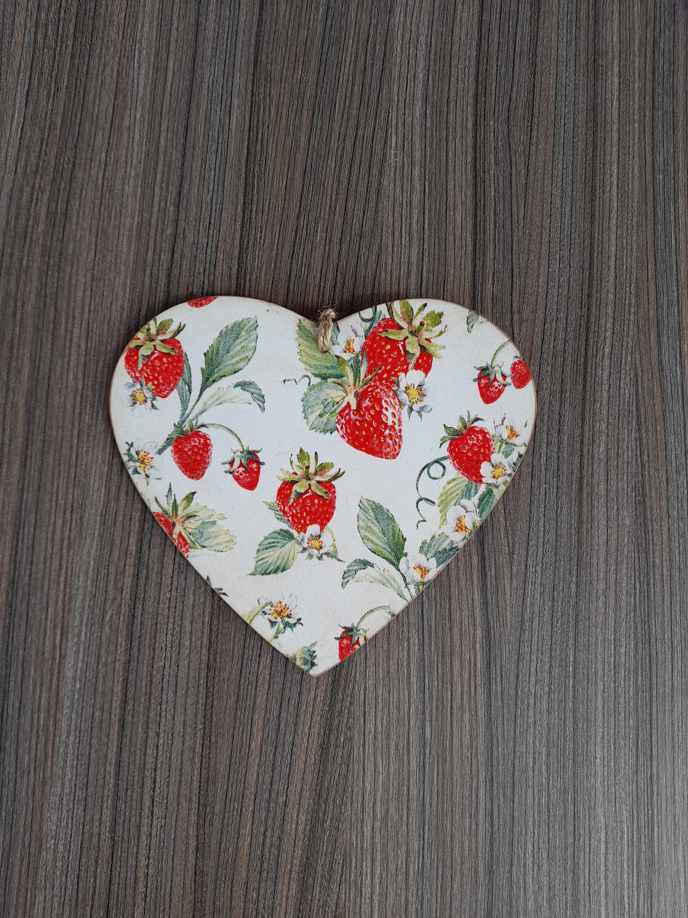 Decoupage Heart 15cm Berries Field Handcrafted - Etsy