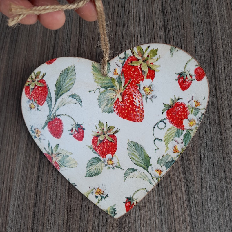 Decoupage Hearts - Etsy UK