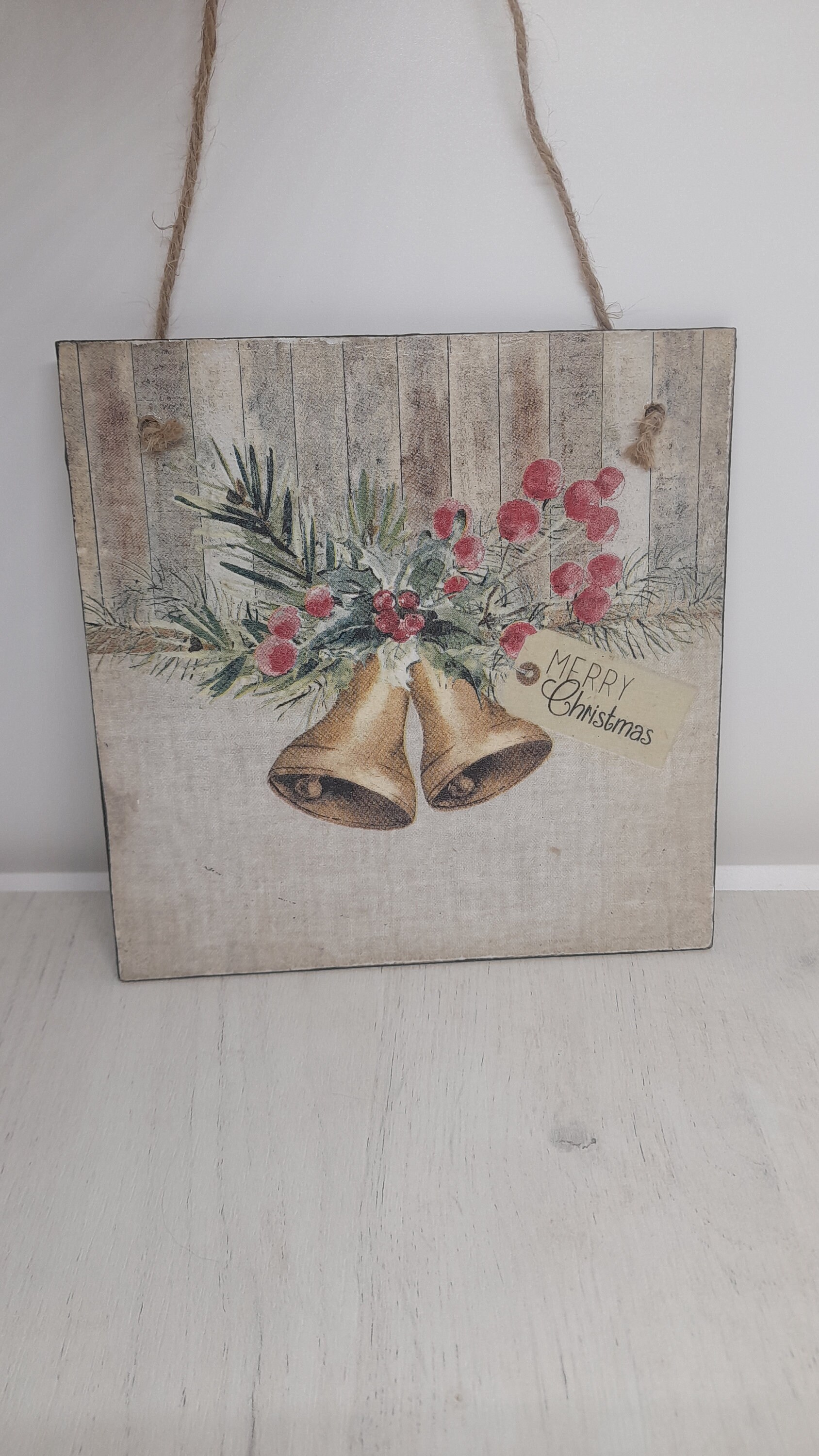 Decoupage Plaque,remembrance Plaque,christmas Decoupage 15cm, Christmas ...