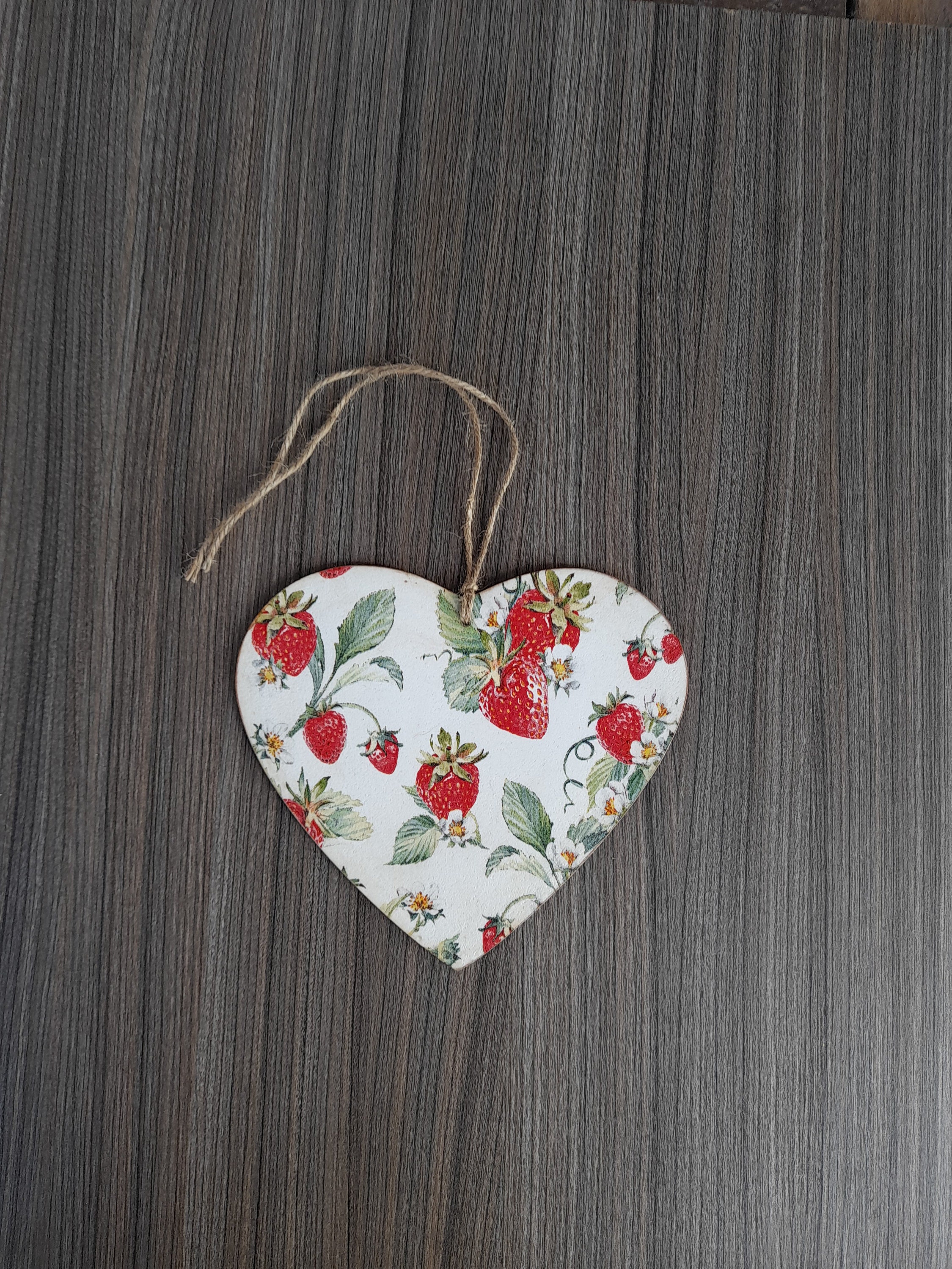 Decoupage Heart 15cm Berries Field Handcrafted - Etsy