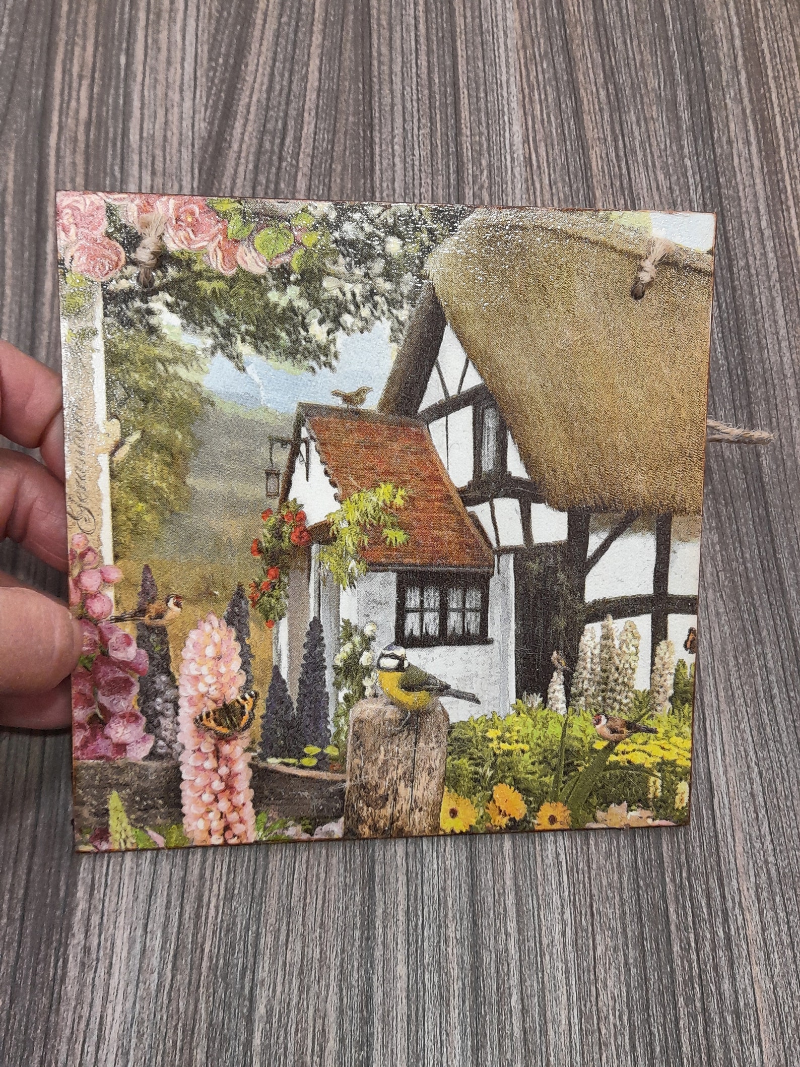Old Stone House Built in 1890рdecoupage Plate 15cm / 15cm, Dorfhaus ...