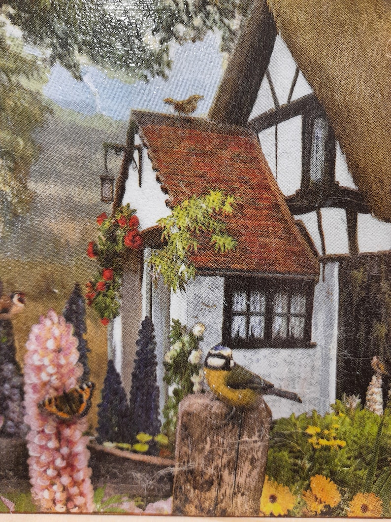 Old Stone House Built in 1890рdecoupage Plate 15cm / 15cm, Dorfhaus ...