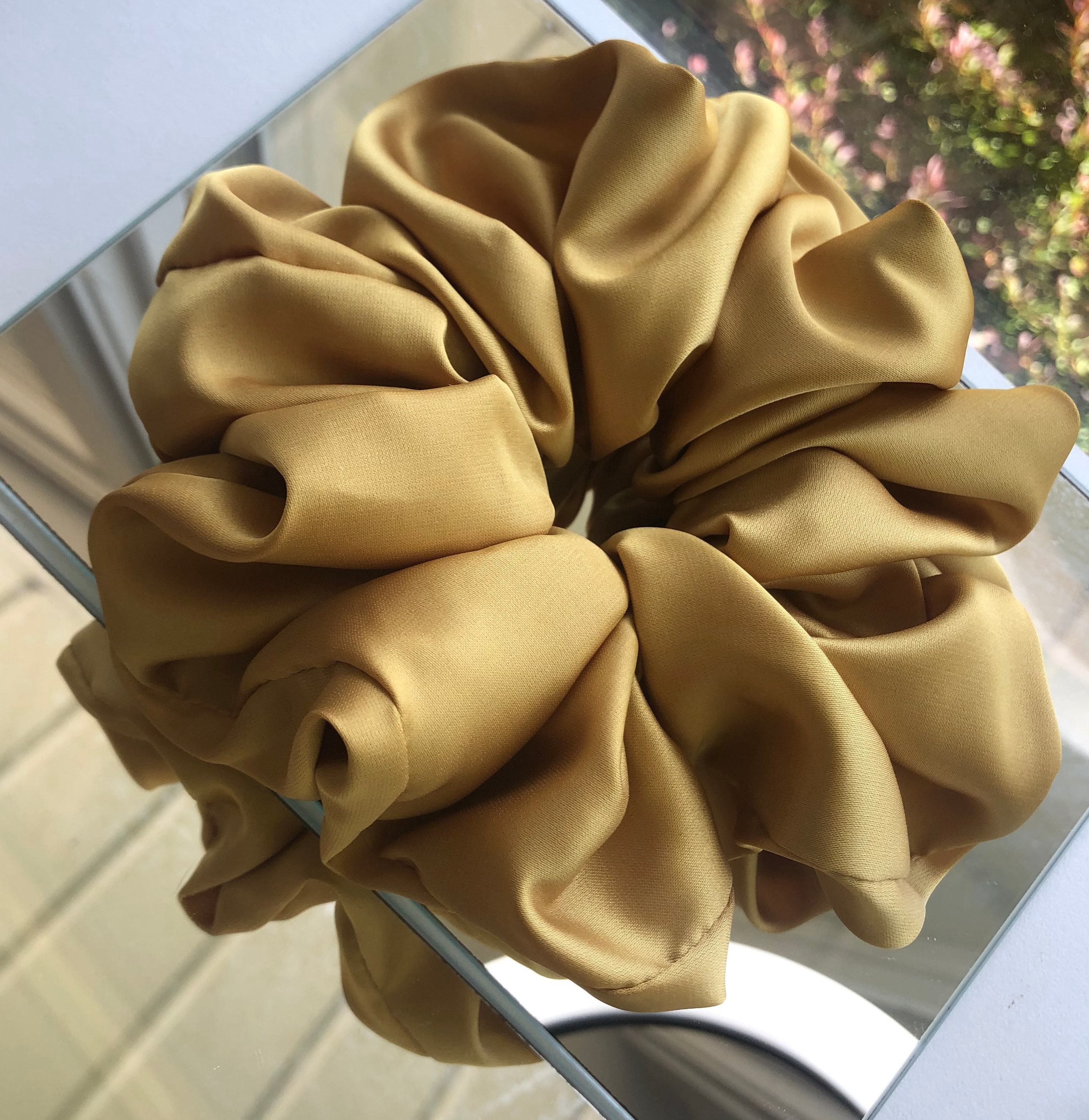 Jumbo Satin Scrunchie, Oversize XXL Large Scrunchie, Ponytail Scrunchie ...
