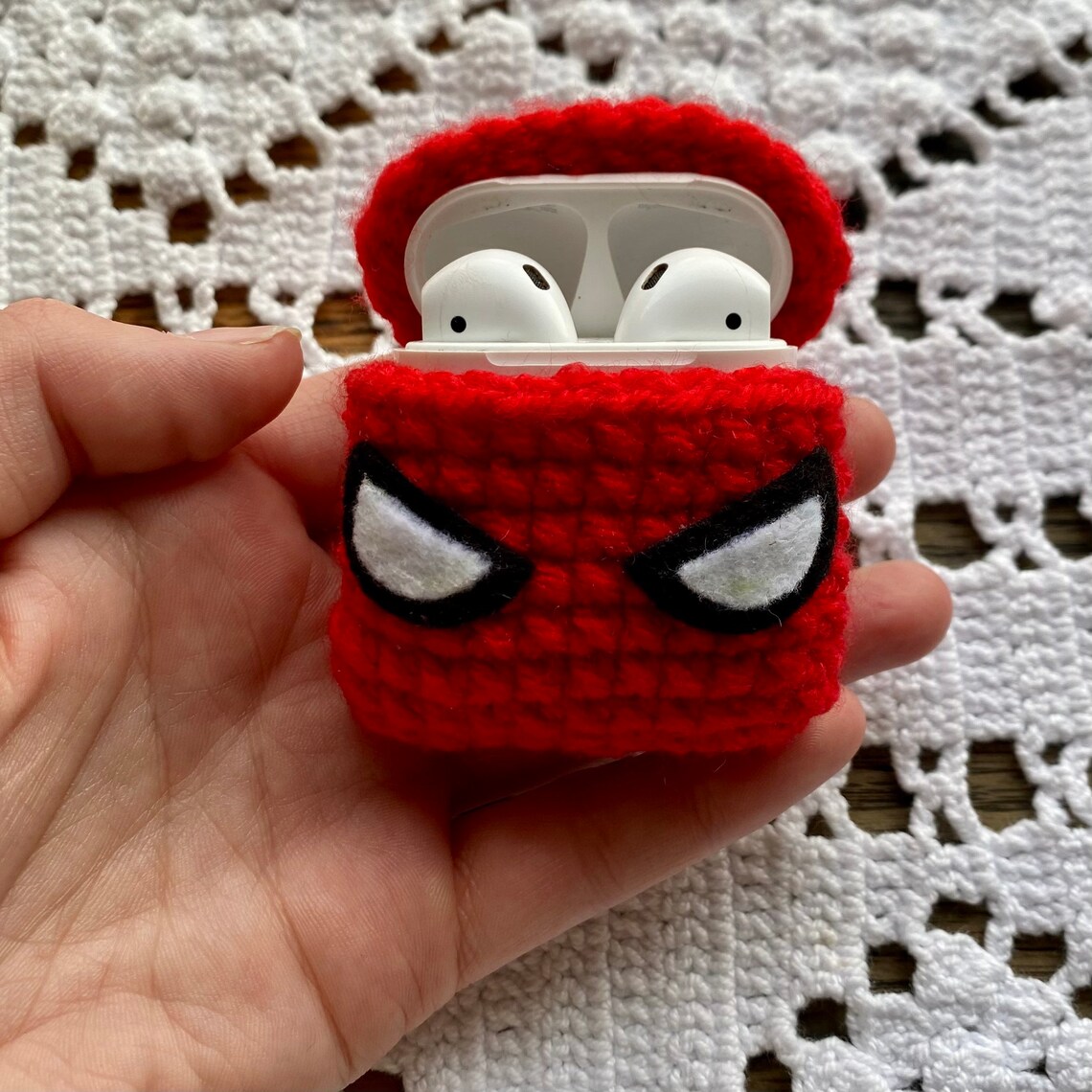 Spidey Mask Crochet Airpod Case - Etsy