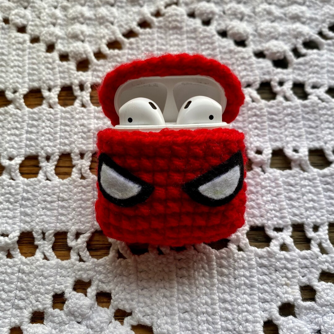 Spidey Mask Crochet AirPod Case - Etsy