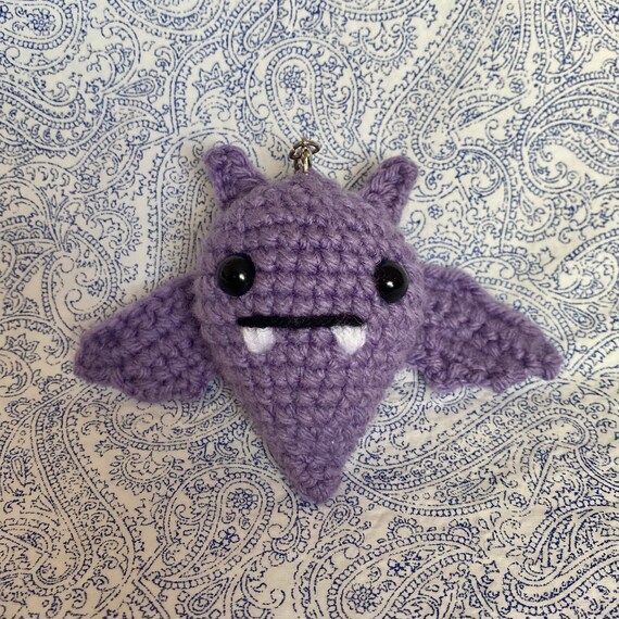Bat Crochet Keychain Amigurumi Accessory - Etsy