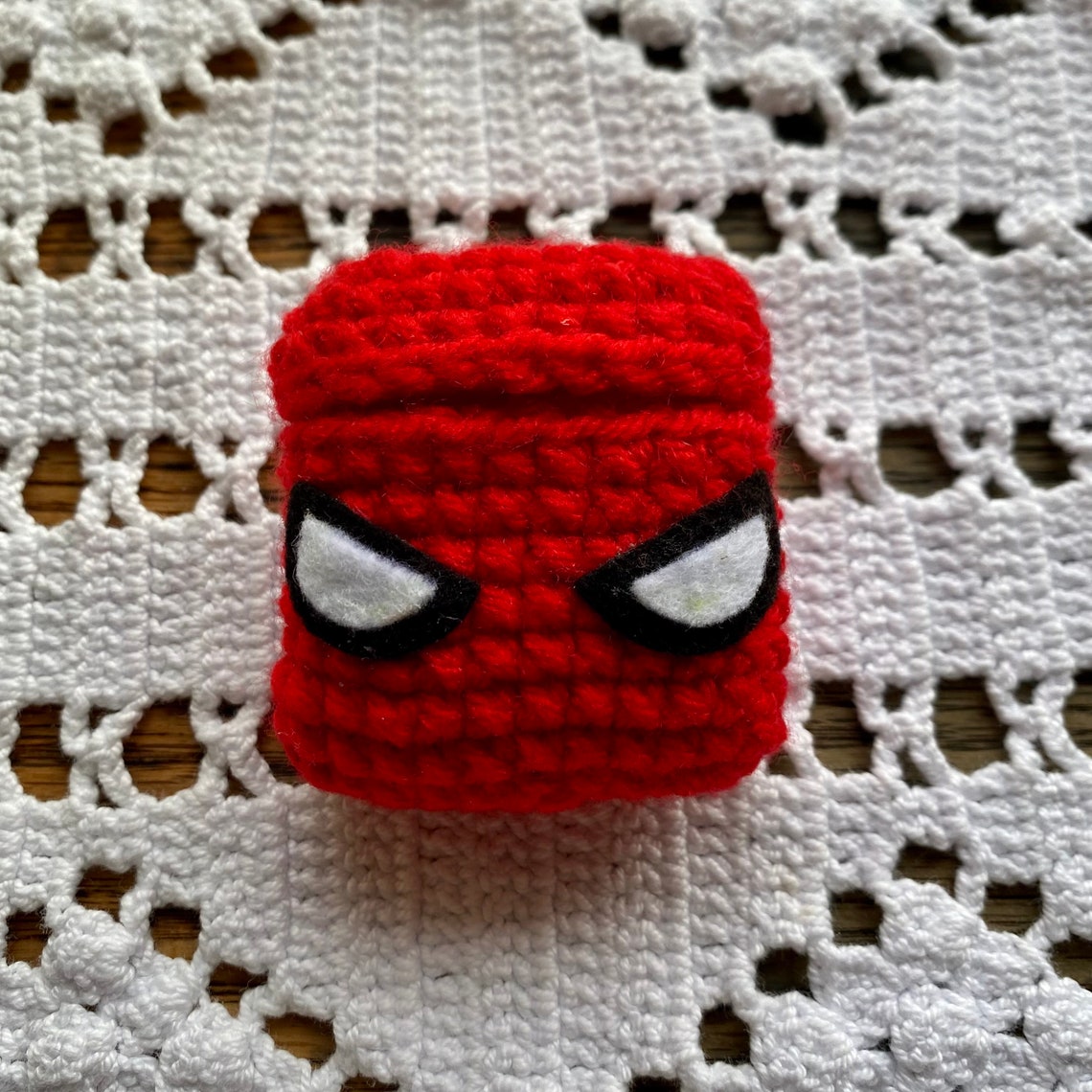Spidey Mask Crochet AirPod Case - Etsy