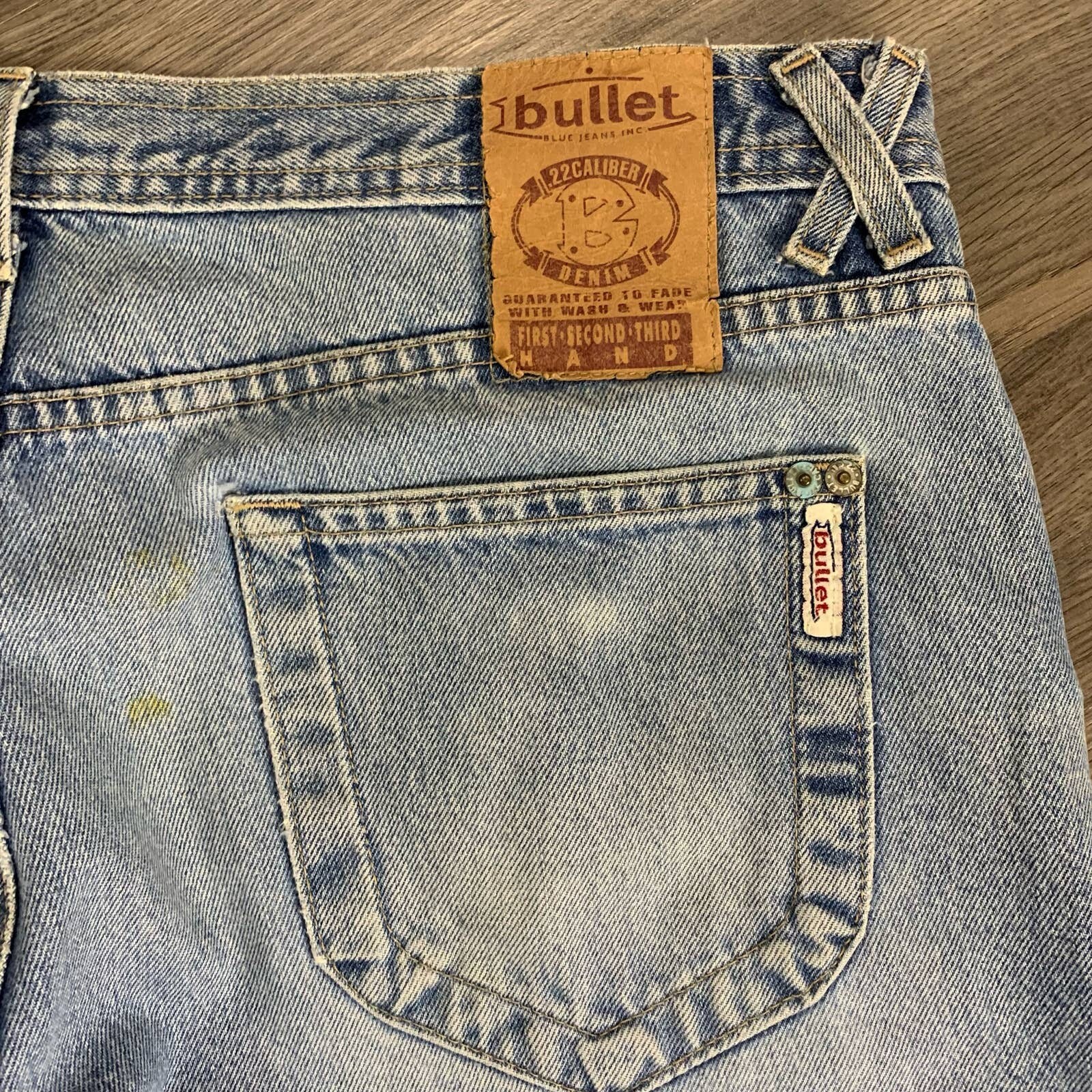 Vintage Blue Bullet .22 Caliber Denim Baggy Wide Leg Jeans - Etsy