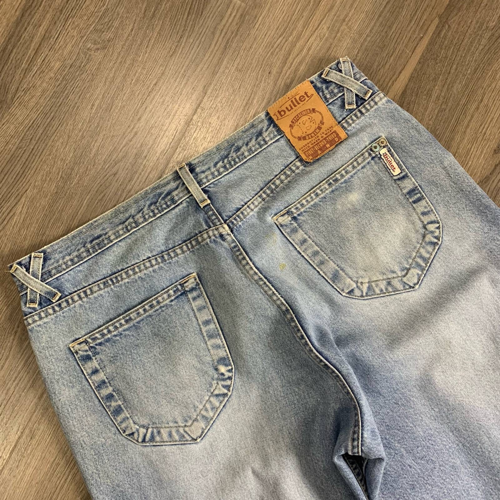 Vintage Blue Bullet .22 Caliber Denim Baggy Wide Leg Jeans - Etsy