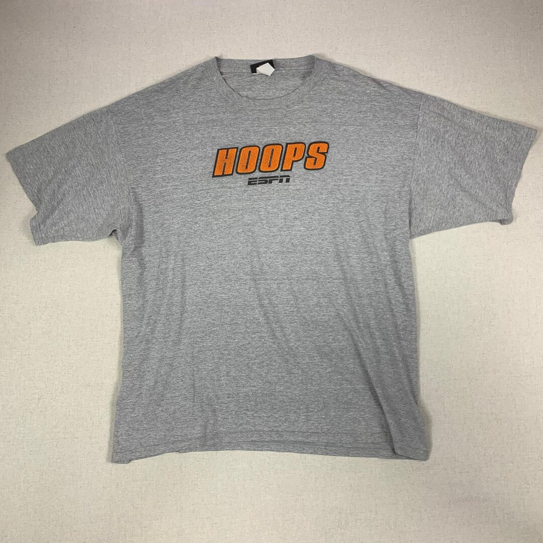 Vintage Grey Hoops ESPN Basketball T-shirt L 90s - Etsy