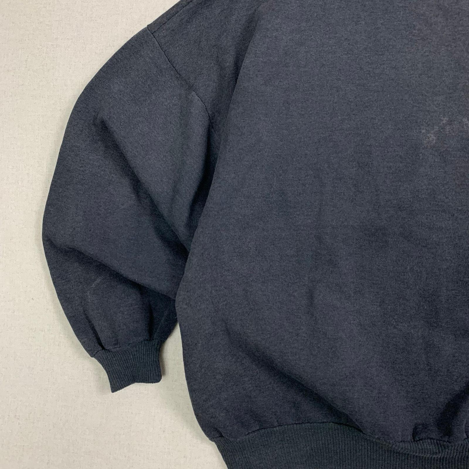 Vintage Black Wolf Animal Print Crew Neck Sweater M 80s - Etsy