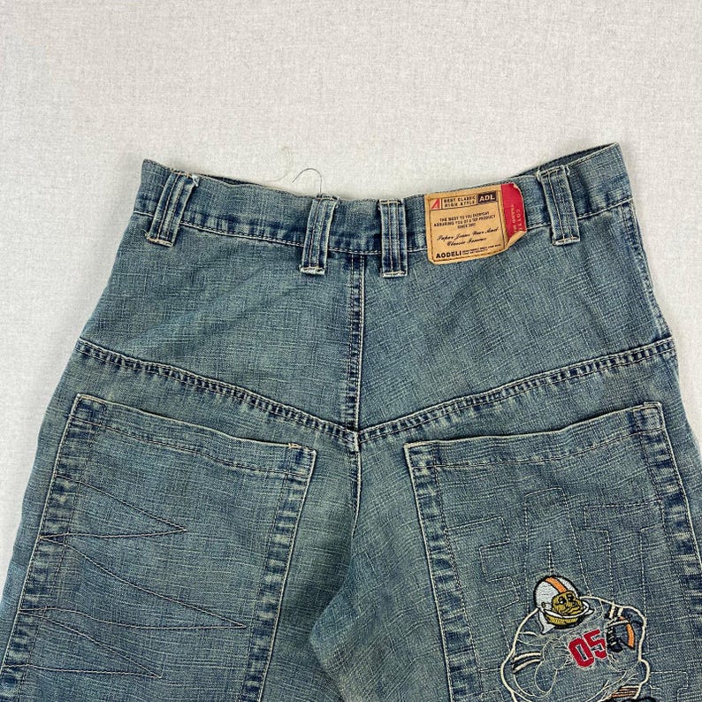 Vintage Fat Albert Aodeli XBY Seborn Jeans Jean Jort Embroidered Baggy ...