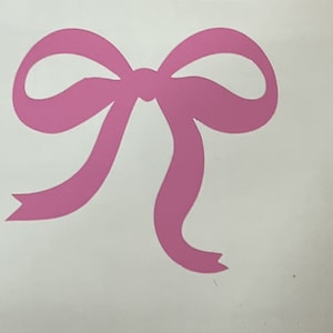 Pink Bow Car Mirror Decal, Coquette Car Mirror Sticker, Rear View ...