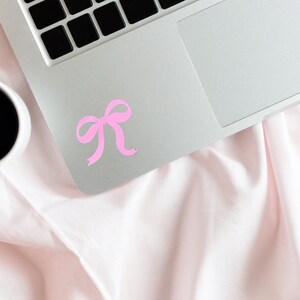 Pink Bow Car Mirror Decal, Coquette Car Mirror Sticker, Rear View ...