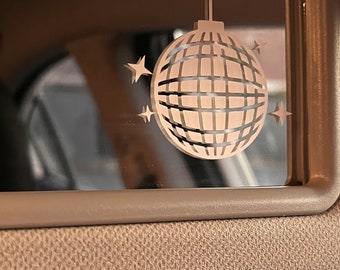 Pink Bow Car Mirror Decal, Coquette Car Mirror Sticker, Rear View ...