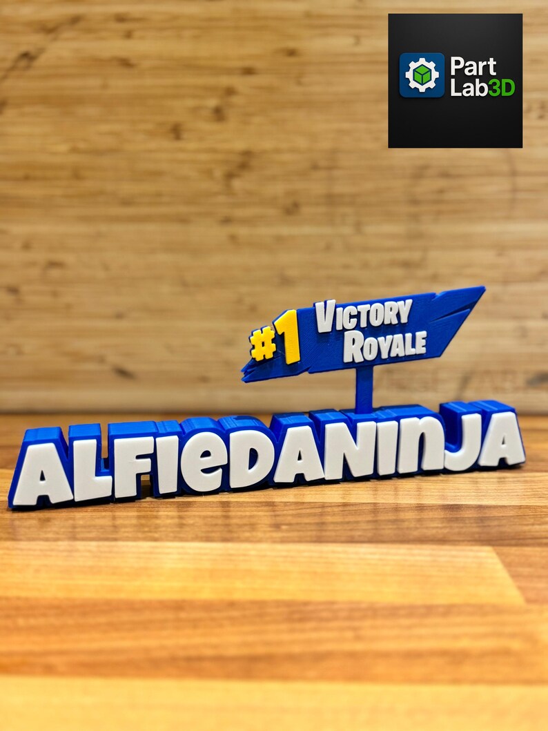 Custom Victory Royale Sign – Personalised Gamer Tag or Name Plate ...