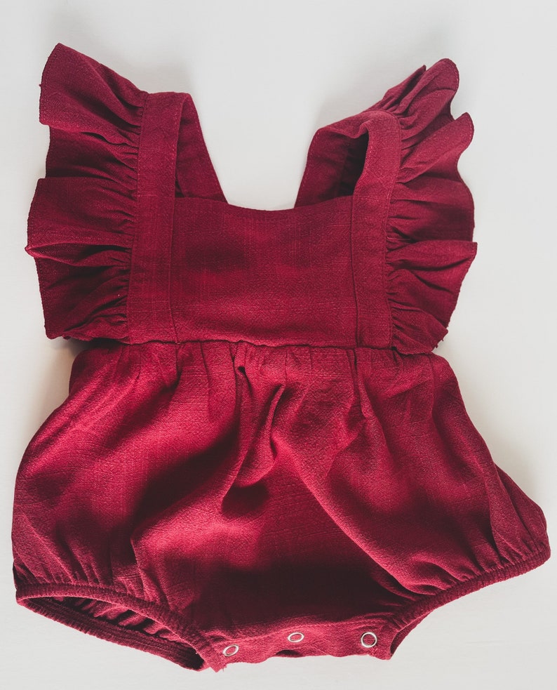 Baby Red Bodysuit Valentines Baby Outfit Boho Baby Romper - Etsy