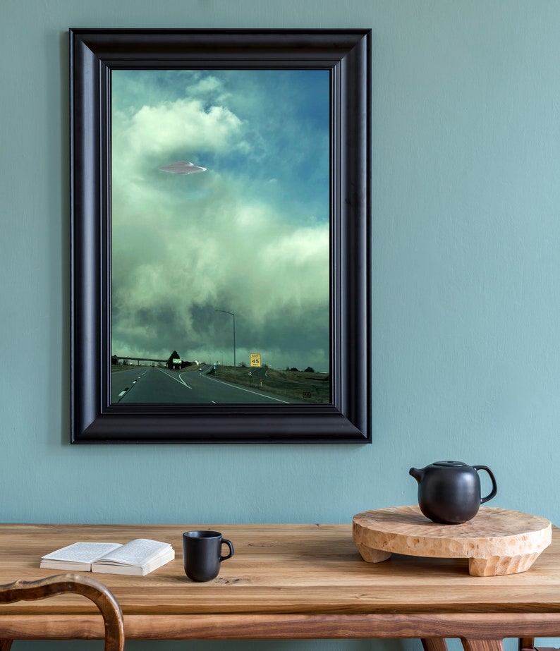 UFO Sighting Photograph, Picture of UAP, Space Craft Alien Poster, 11 X ...
