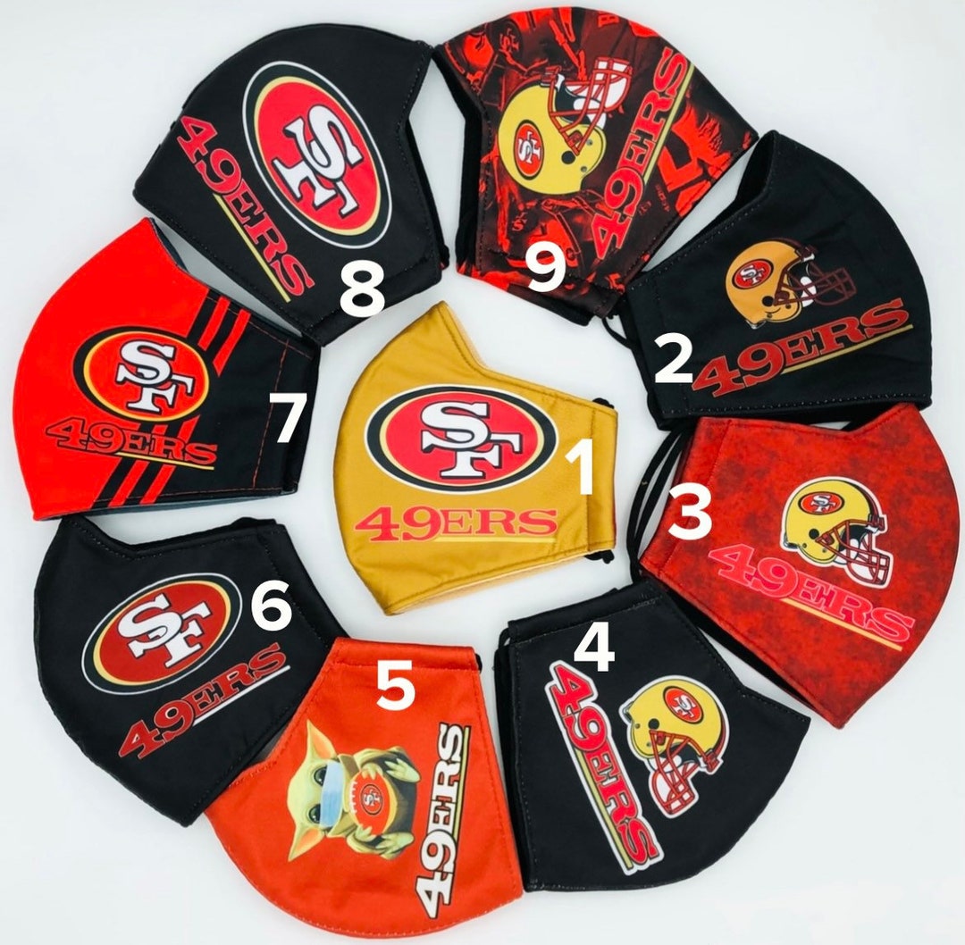 NFL San Francisco 49ers High-quality Assorted Face Mask, 49ers Face ...