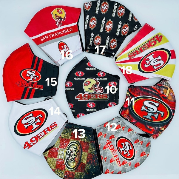 San Francisco 49ers Face Mask - Etsy