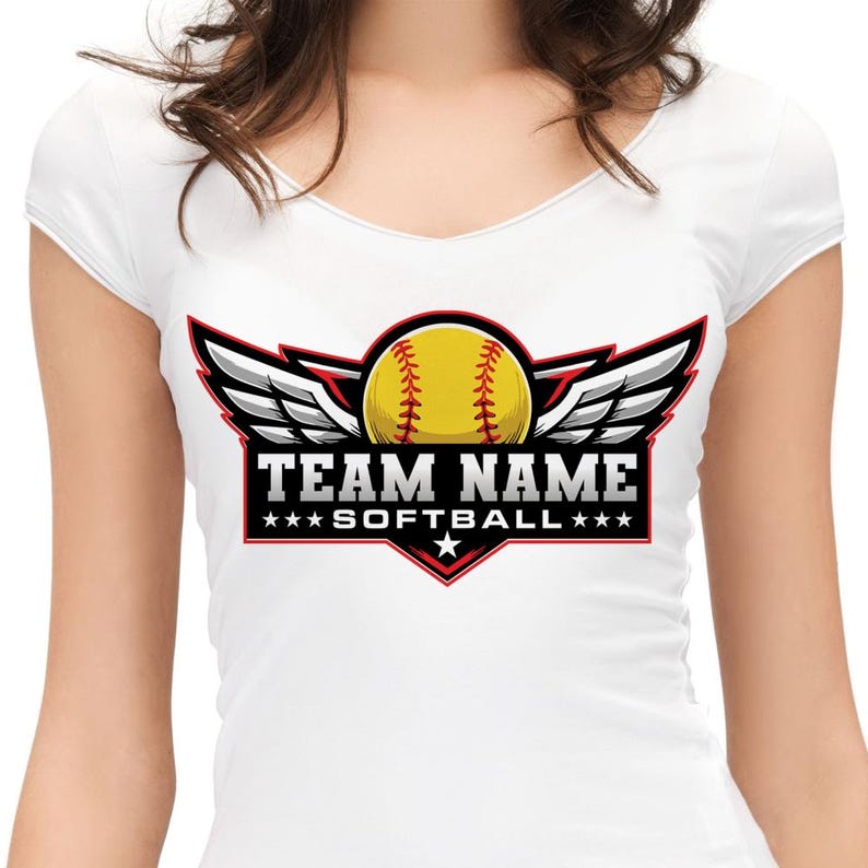 Softball Team Name Template PNG SVG EPS | Editable Sport Team Shirt ...