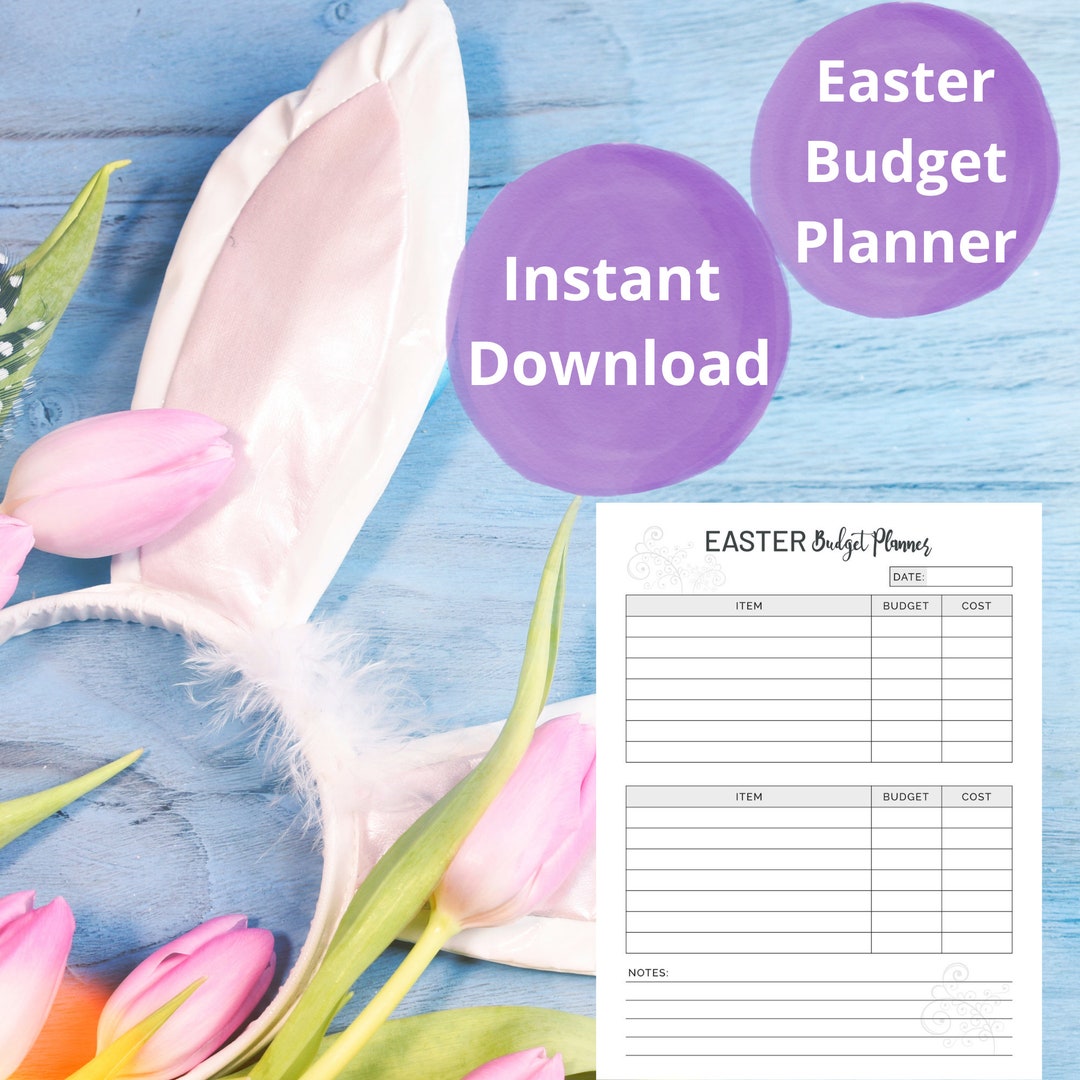 Easter Budget Planner Printable, Instant Download - Etsy