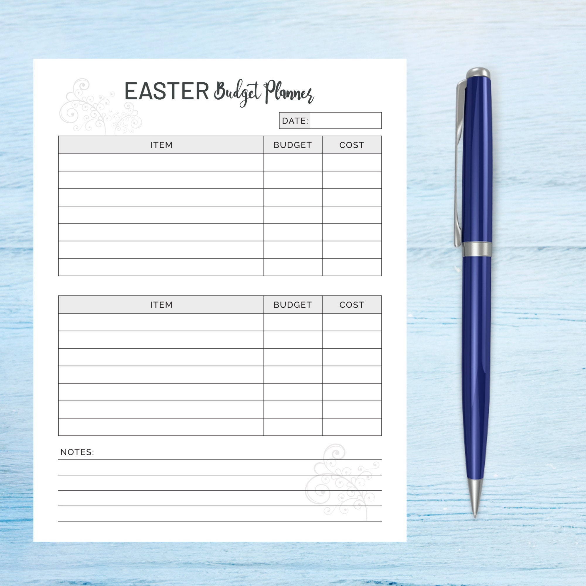 Easter Budget Planner Printable, Instant Download - Etsy