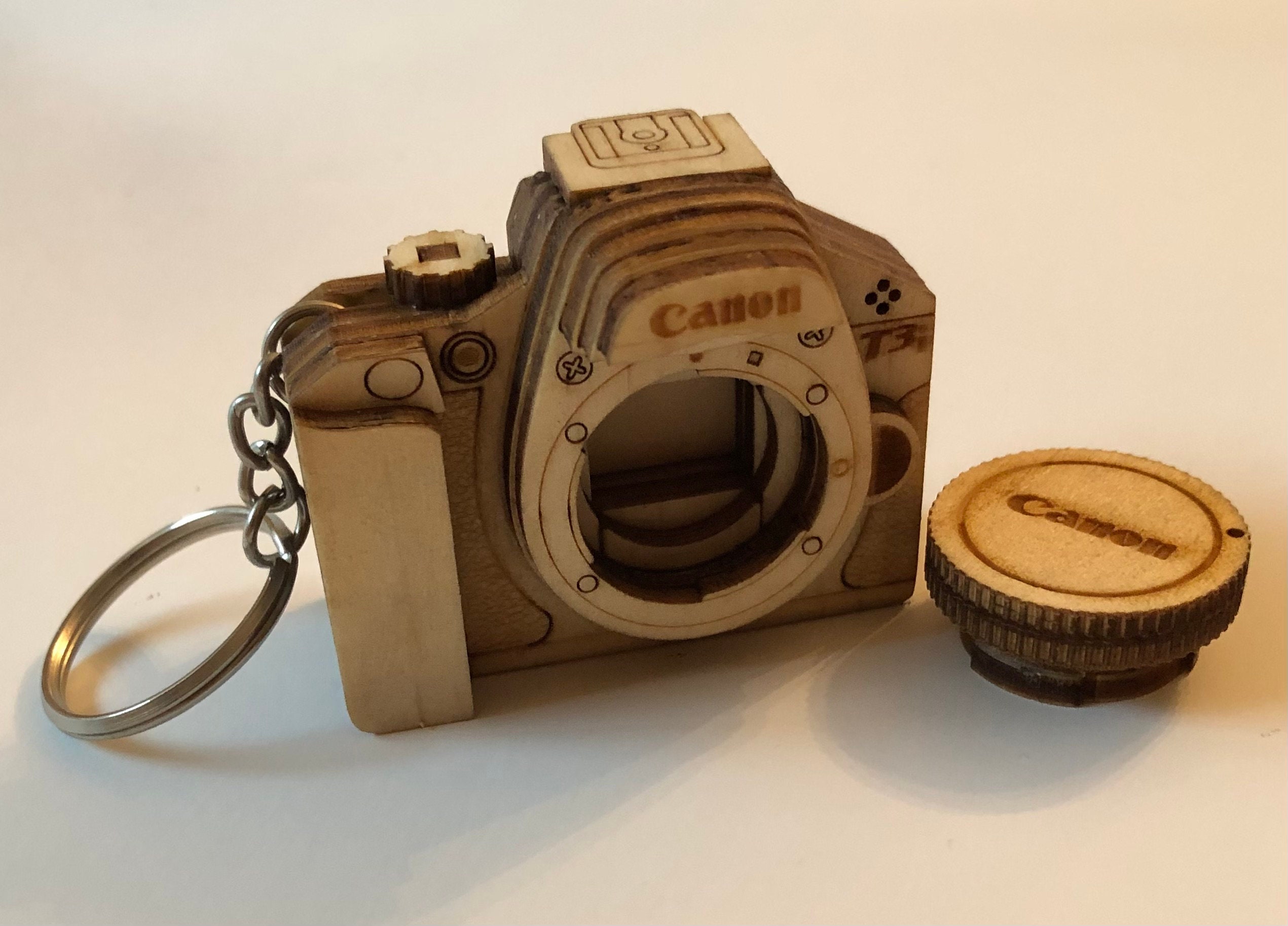 Wooden Miniature Model Canon T3i Keychain Camera Replica NOT - Etsy