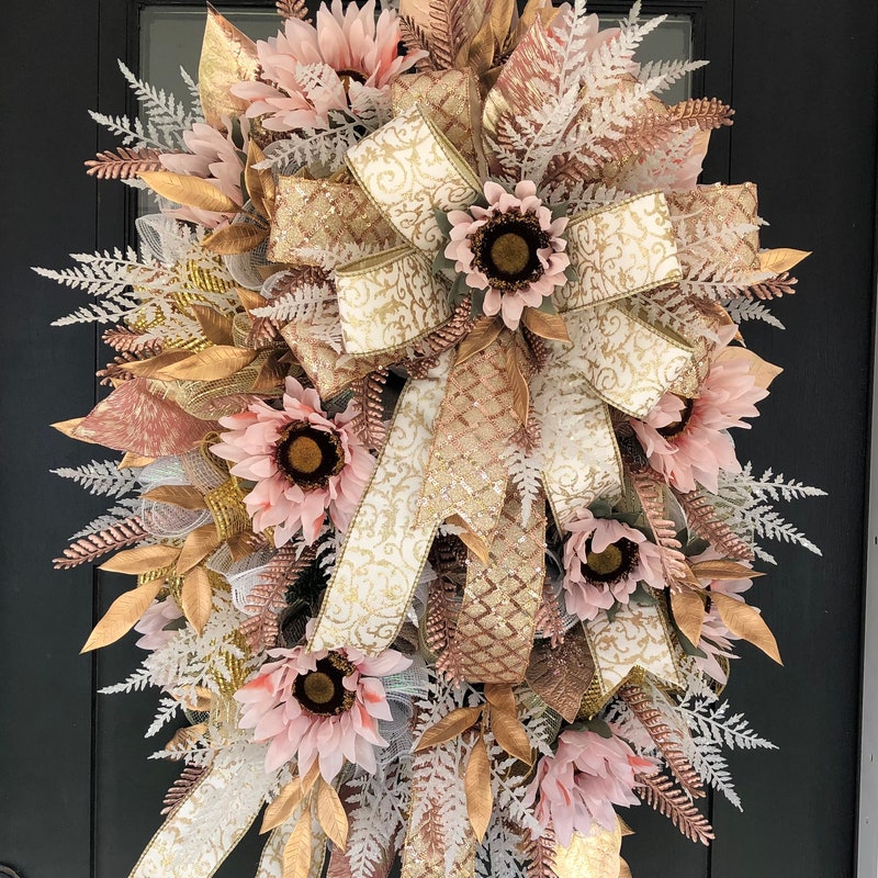 Pink Sunflower Wreath - Etsy
