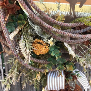 Rodeo Life Swag - Western Home Decor - Neutral Color Wreath - Cowboy ...
