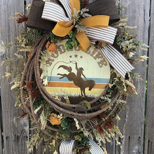 Rodeo Life Swag - Western Home Decor - Neutral Color Wreath - Cowboy ...