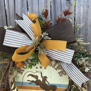 Rodeo Life Swag - Western Home Decor - Neutral Color Wreath - Cowboy ...