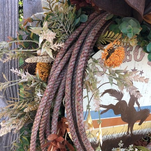 Rodeo Life Swag - Western Home Decor - Neutral Color Wreath - Cowboy ...