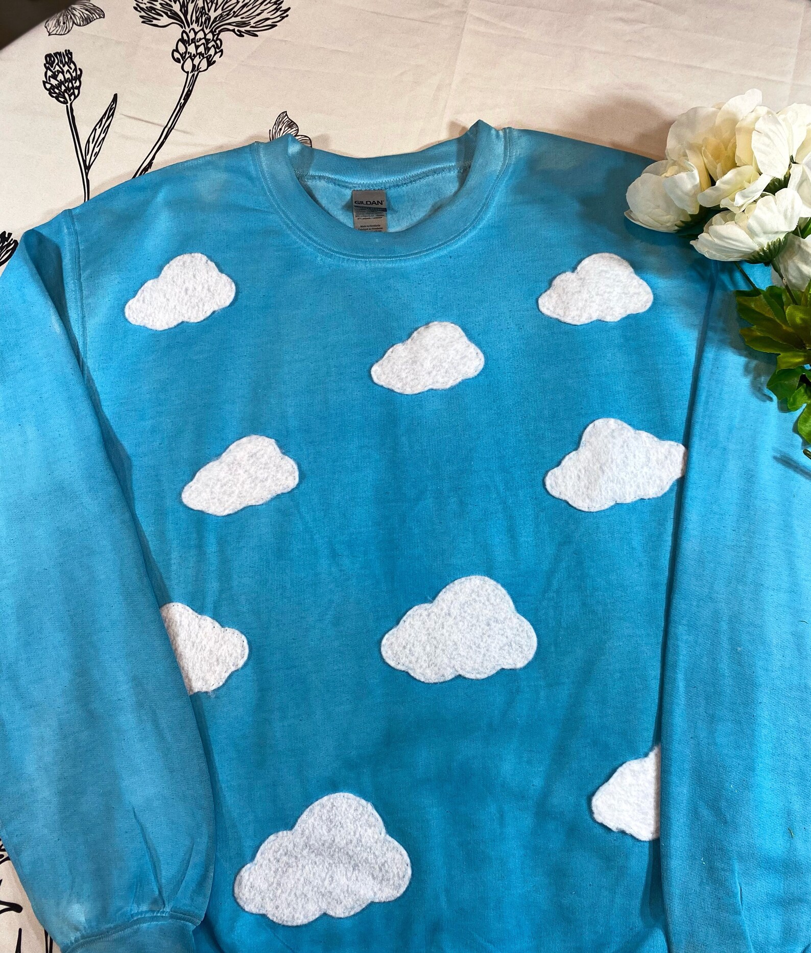 Cloud Sweatshirt Y2k Clothing Aesthetic Clothes Blue Sweatshirt Kawaii ...