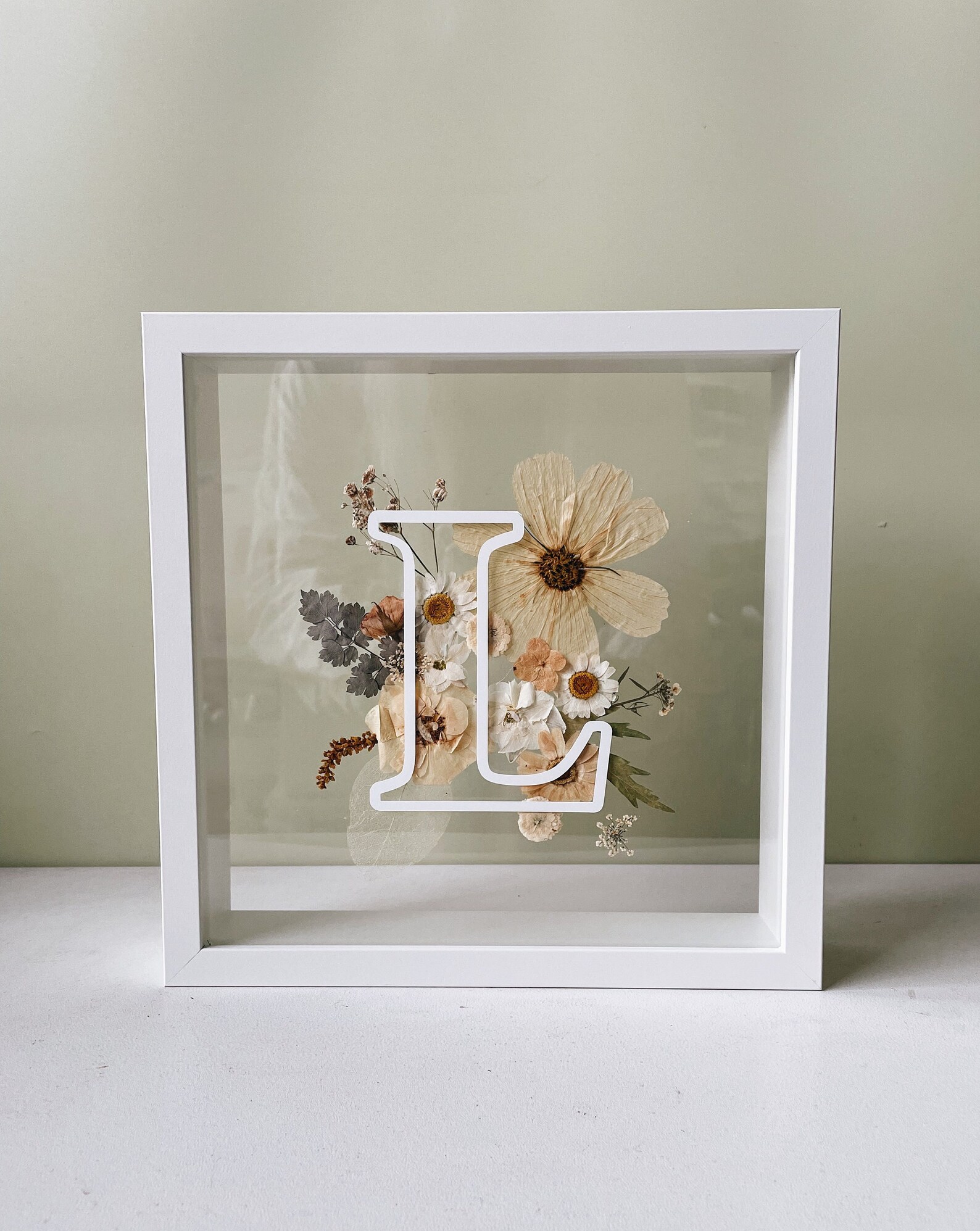 Bloom Letter Pressed Flower Frame - Etsy