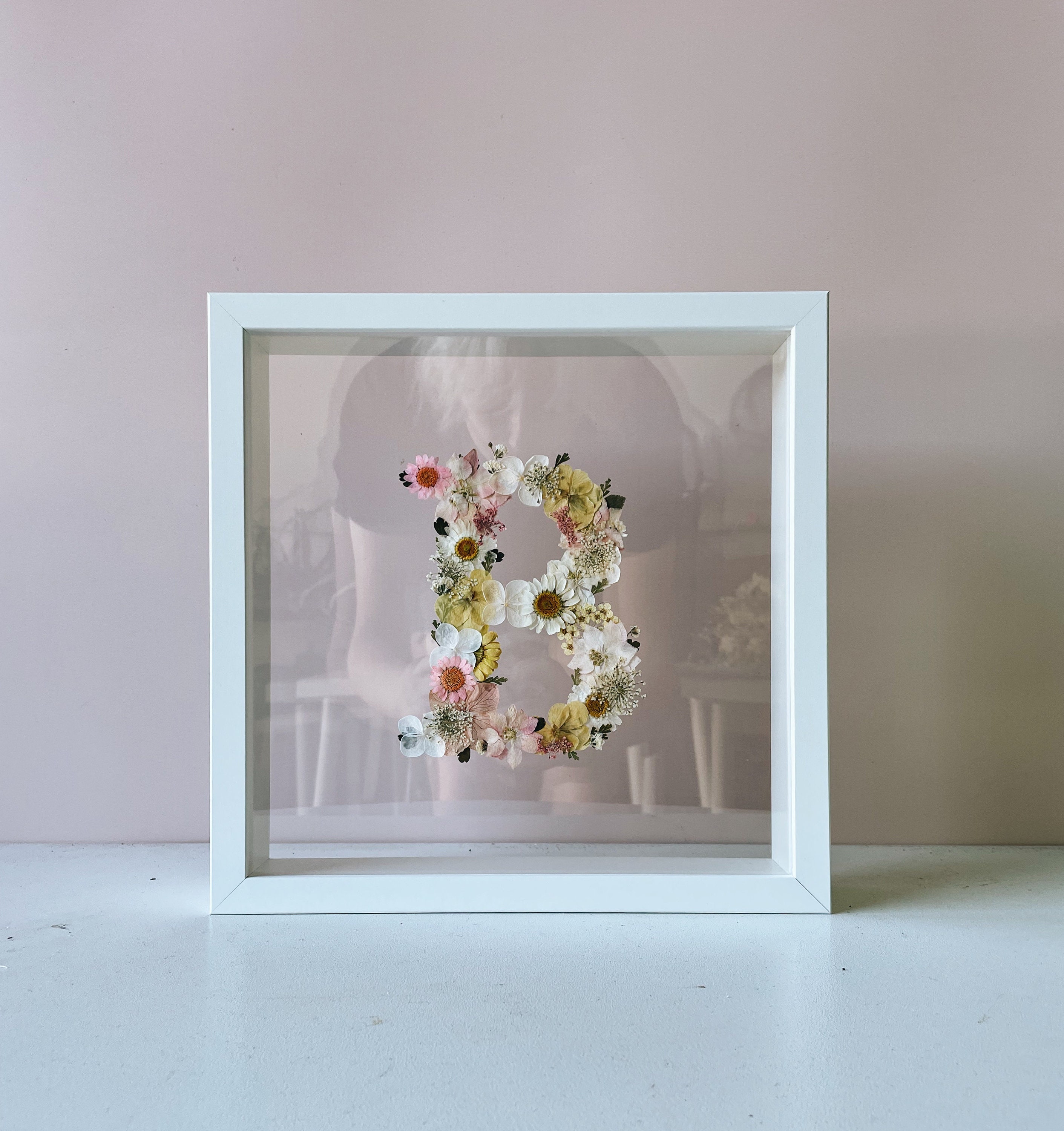 Letter Pressed Flower Frame - Etsy