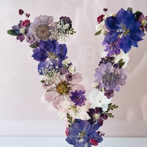 Letter Pressed Flower Frame - Etsy