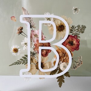Bloom Letter Pressed Flower Frame - Etsy