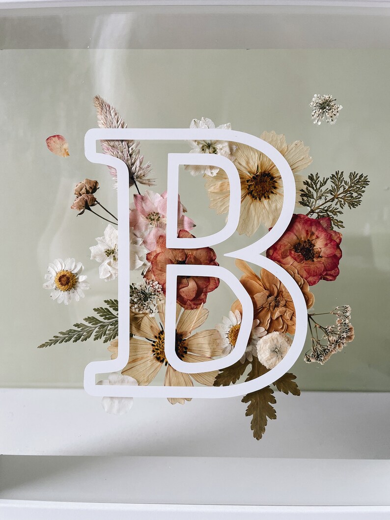 Bloom Letter Pressed Flower Frame - Etsy