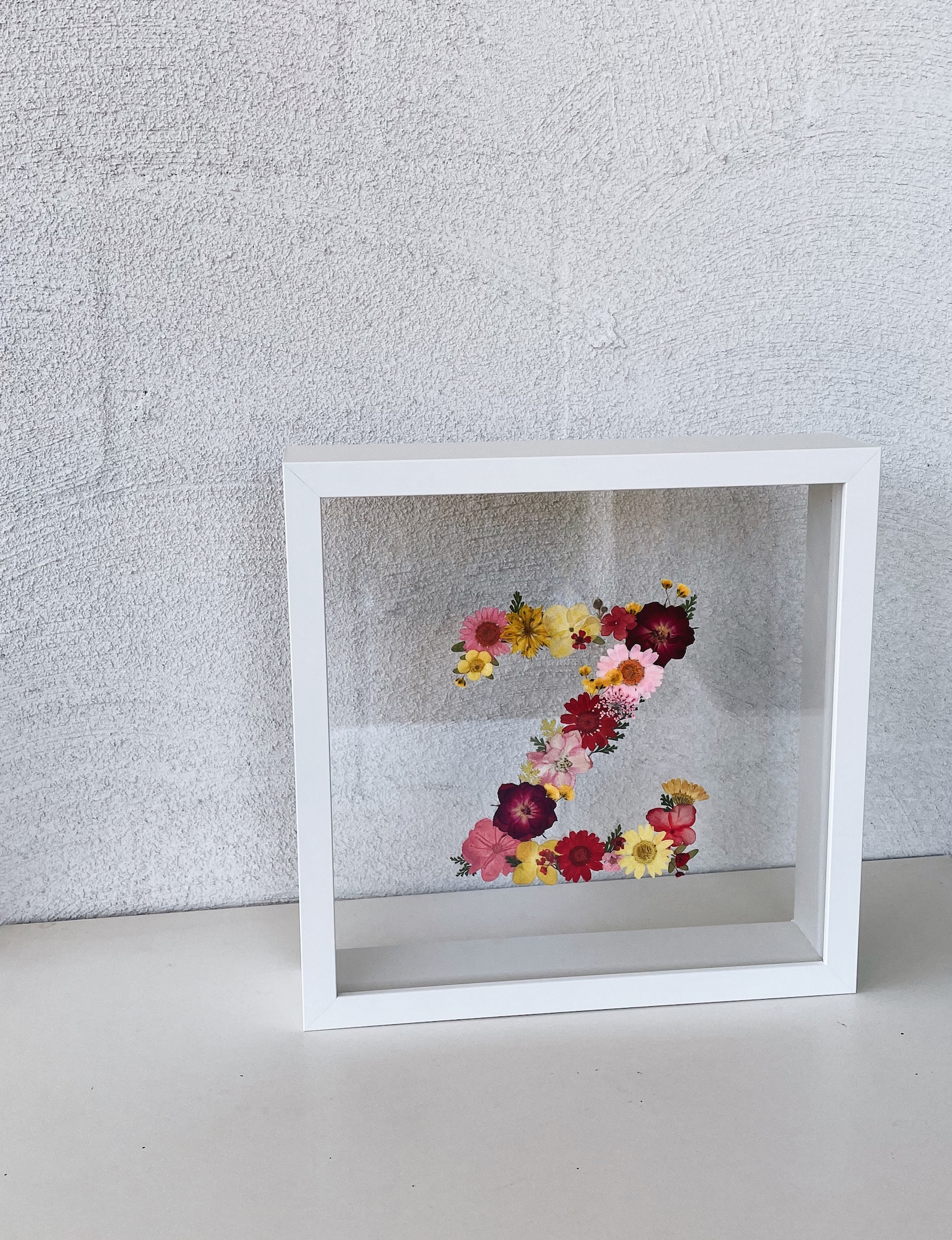 Letter Pressed Flower Frame - Etsy