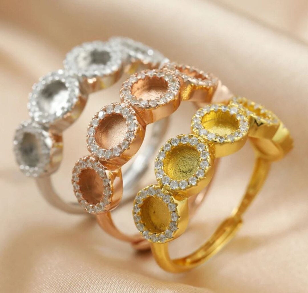 Ariel Round Five Stone Ring Breastmilk & Cremation Jewelry - Etsy