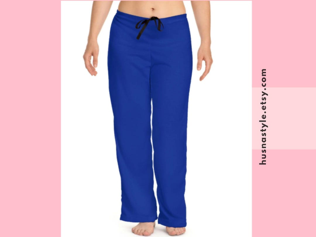 Blue Pajama Pants, Blue Pants, Women Pants, Comfortable Pants, Girls ...