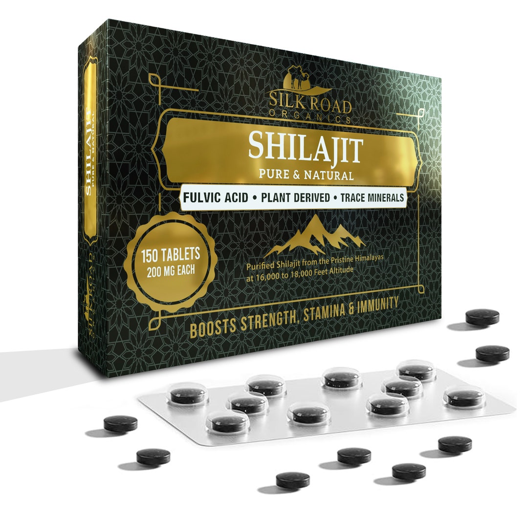 Pure Himalayan Shilajit Tabs for Natural Energy Booster - Natural ...