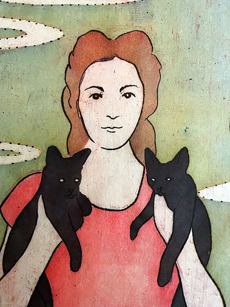 Cat Lady Limited Edition Etching Lazymuse Press - Etsy