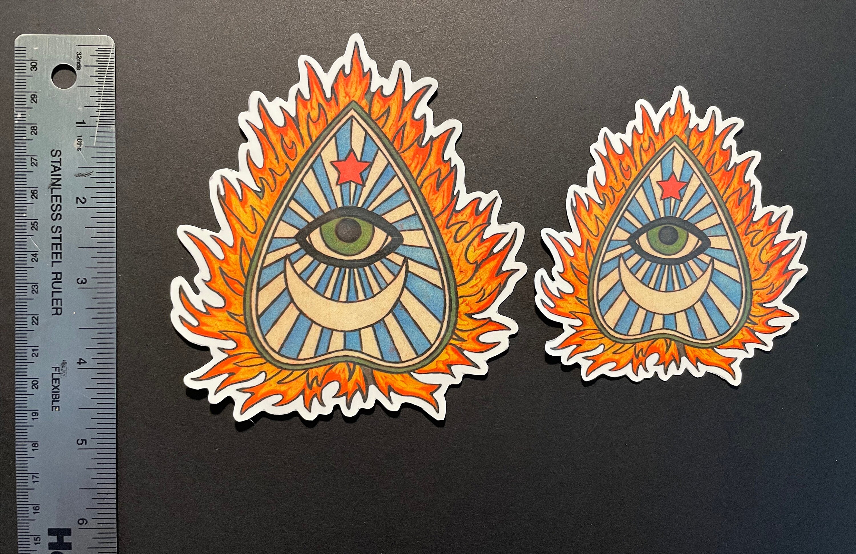 Ouija Vinyl Sticker Halloween, Board Planchette, Decal, Laptop Sticker ...