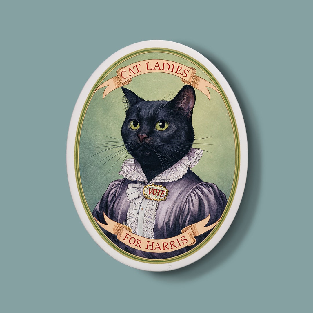 Cat Ladies for Harris Sticker: Political Bumper Sticker - Etsy