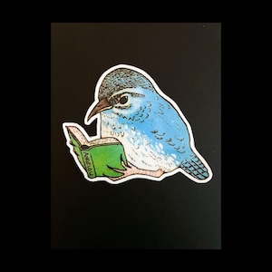 Reading Cat Sticker, Kindle Sticker, Book Cat Sticker, Black Cat ...